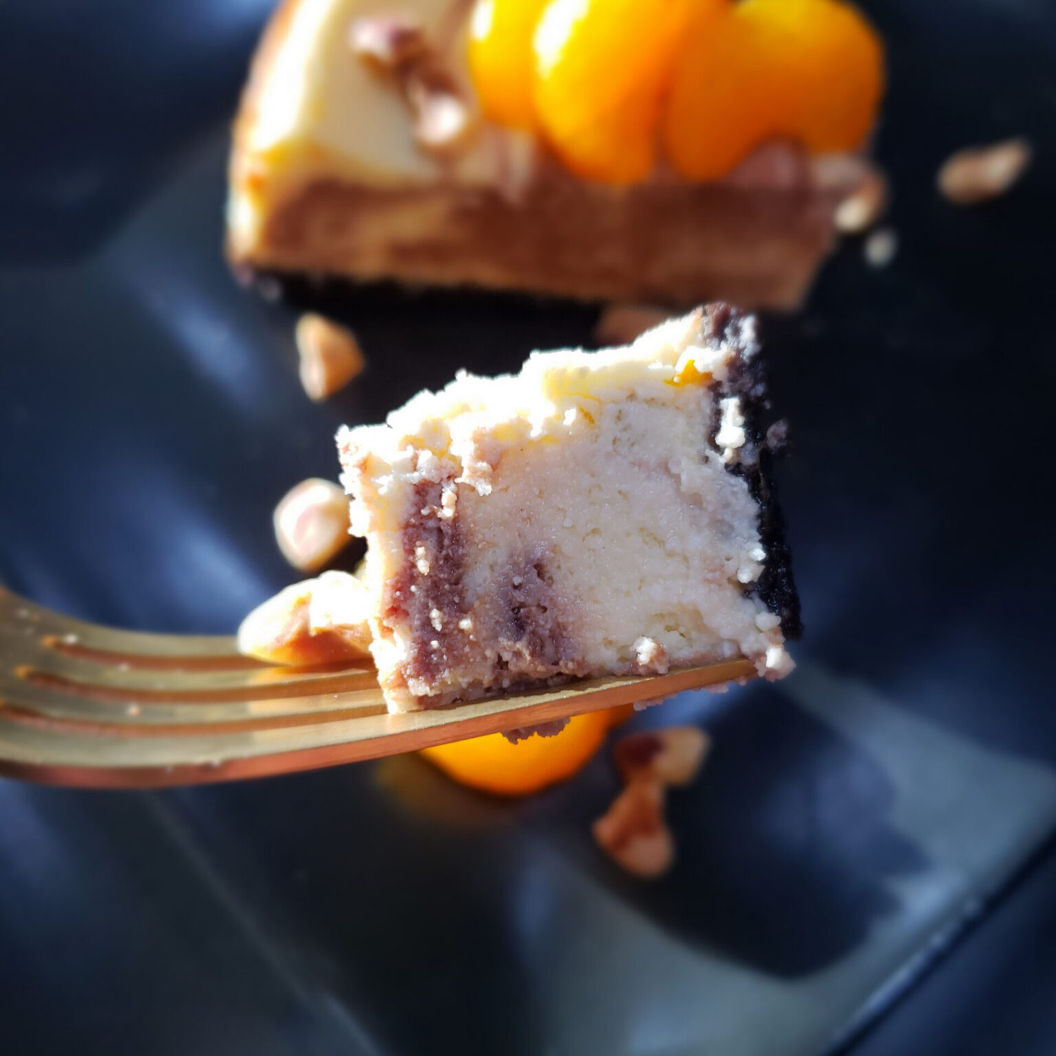 Decadent 2 Layer Orange Nutella Cheesecake