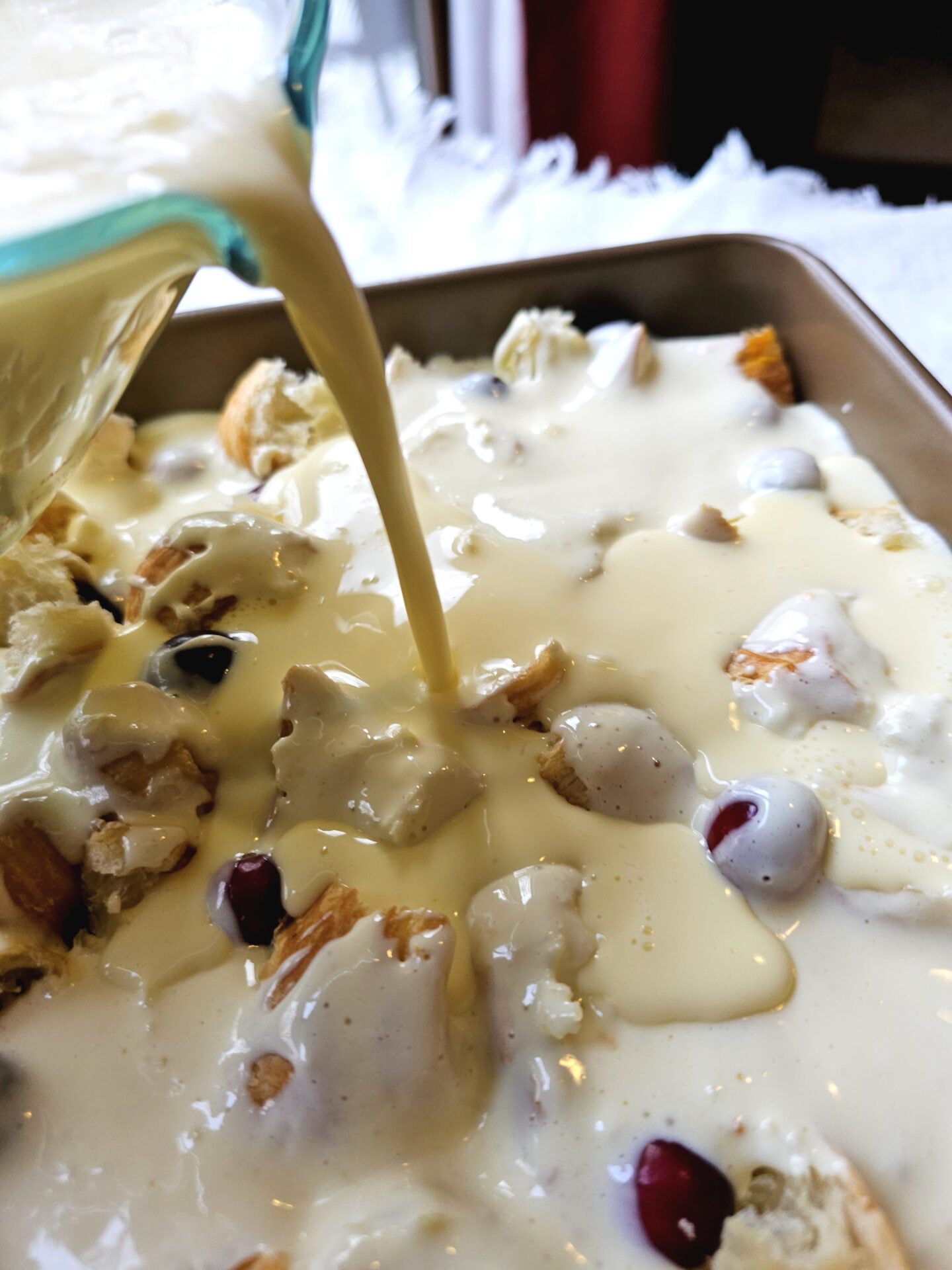 Irresistible 4 Layer Cranberry Orange Bread Pudding