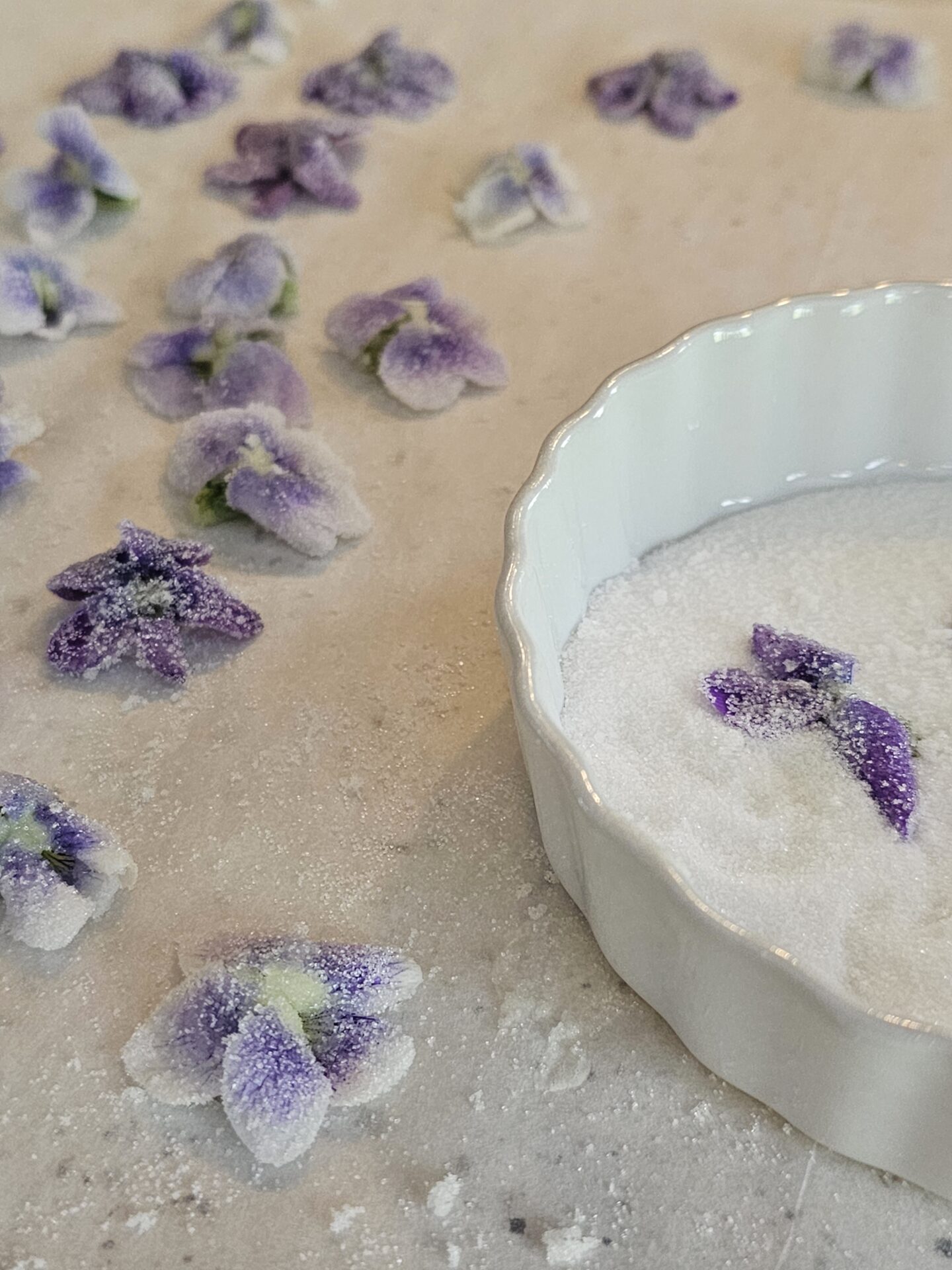 Elegantly Easy 4 Ingredient Candied Violets